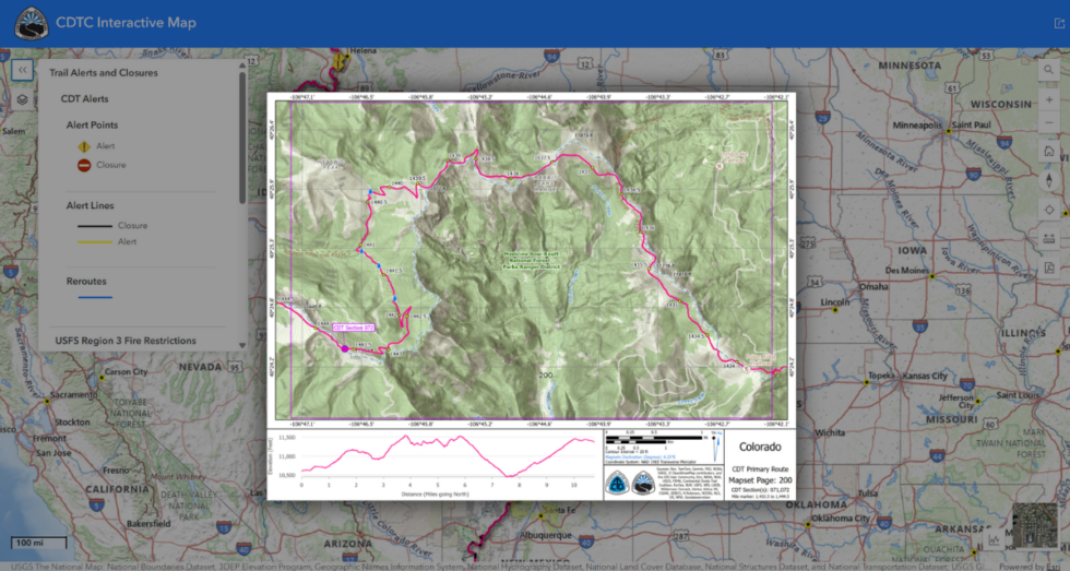 Using the CDT Interactive Map: How to Download Free PDF Section Maps ...