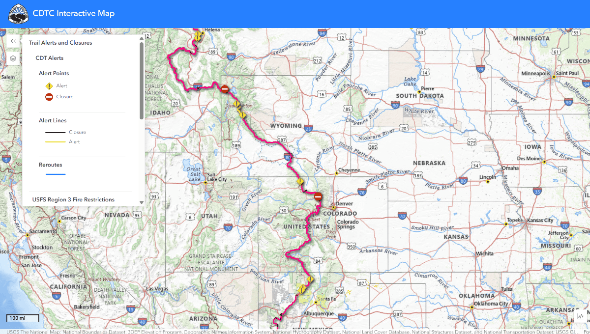 Using the CDT Interactive Map: How to Download Free PDF Section Maps ...